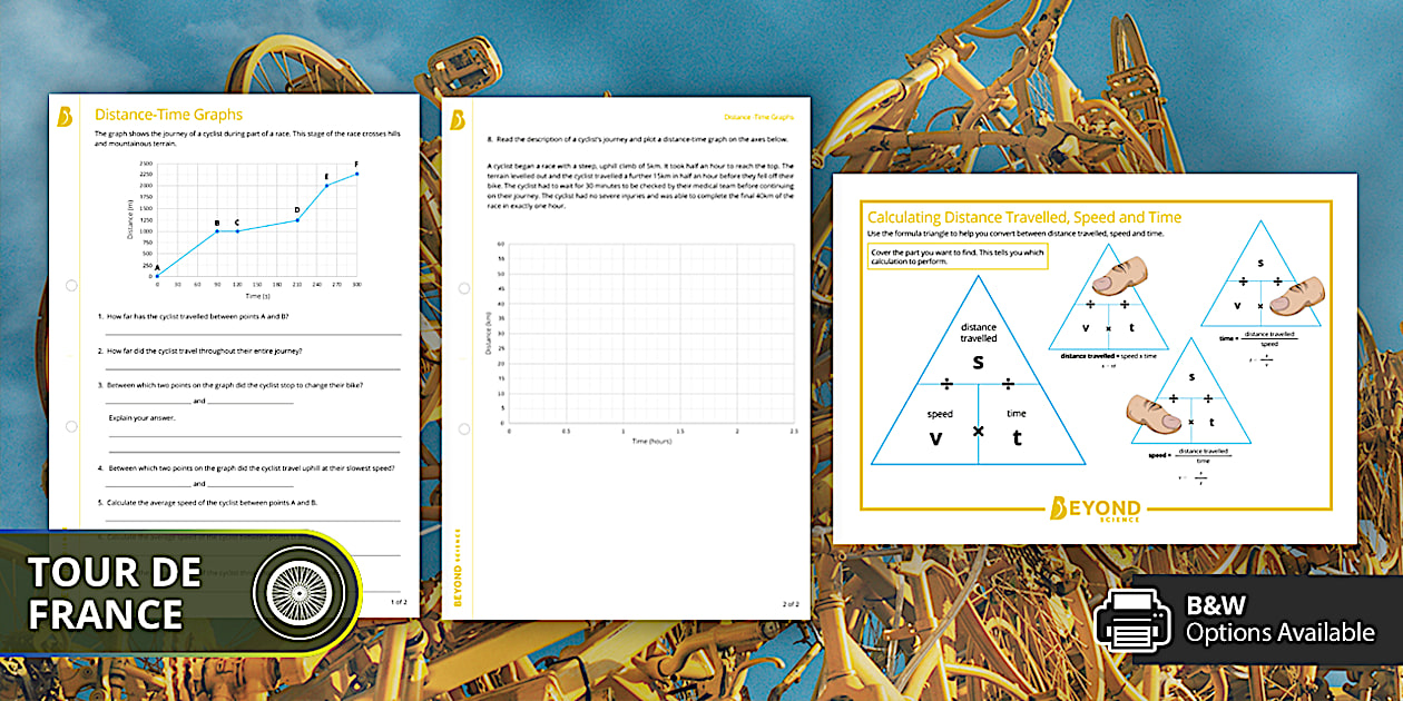 Distance Time Graph Worksheet - With Answer Key Math Twinkl