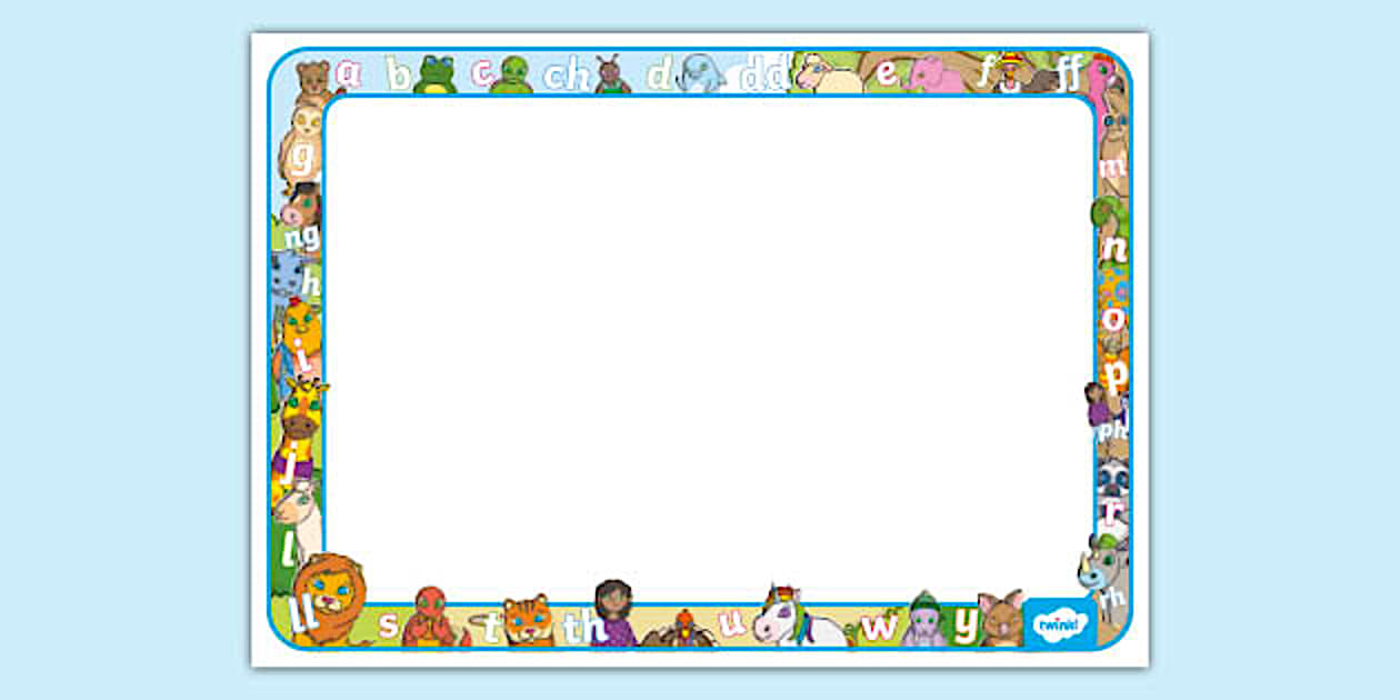 Pentre'r Wyddor: Border A4 Yr Wyddor (Teacher-Made) - Twinkl