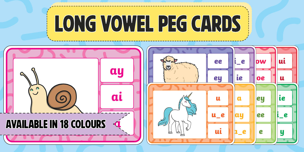 Long Vowel Peg Cards
