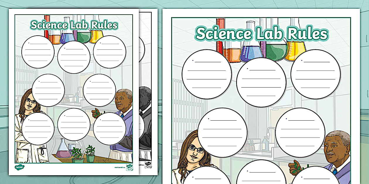 Science Lab Rules Writing Template (teacher made) - Twinkl