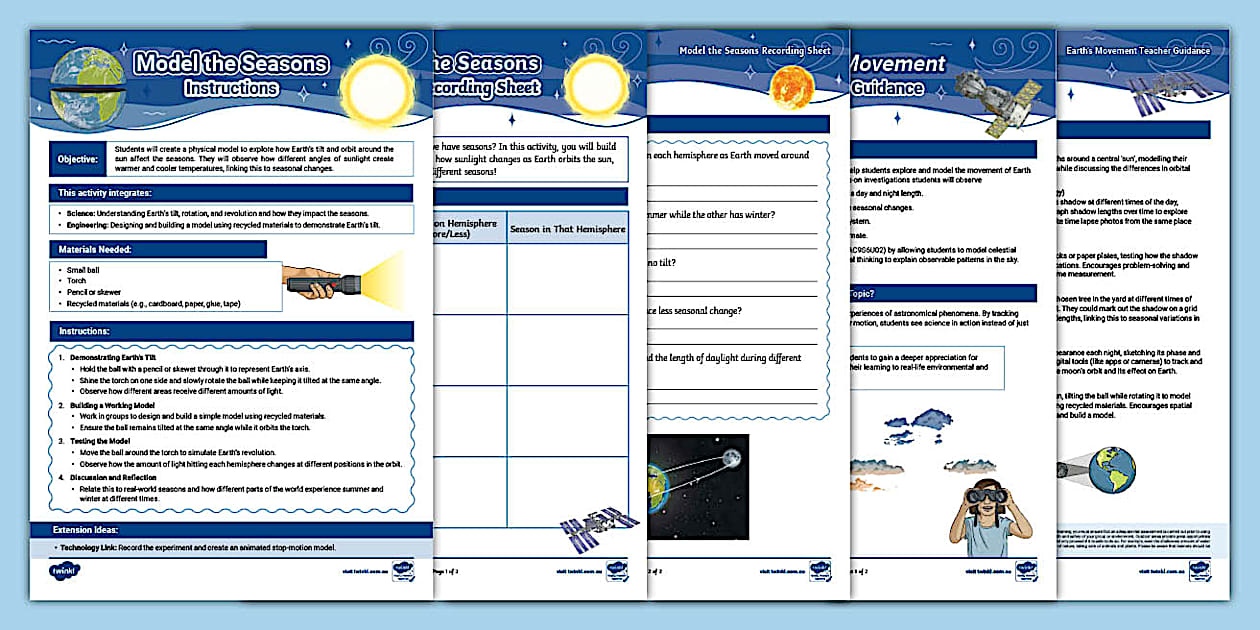 STEM Outdoors: Model the Seasons (Teacher-Made) - Twinkl