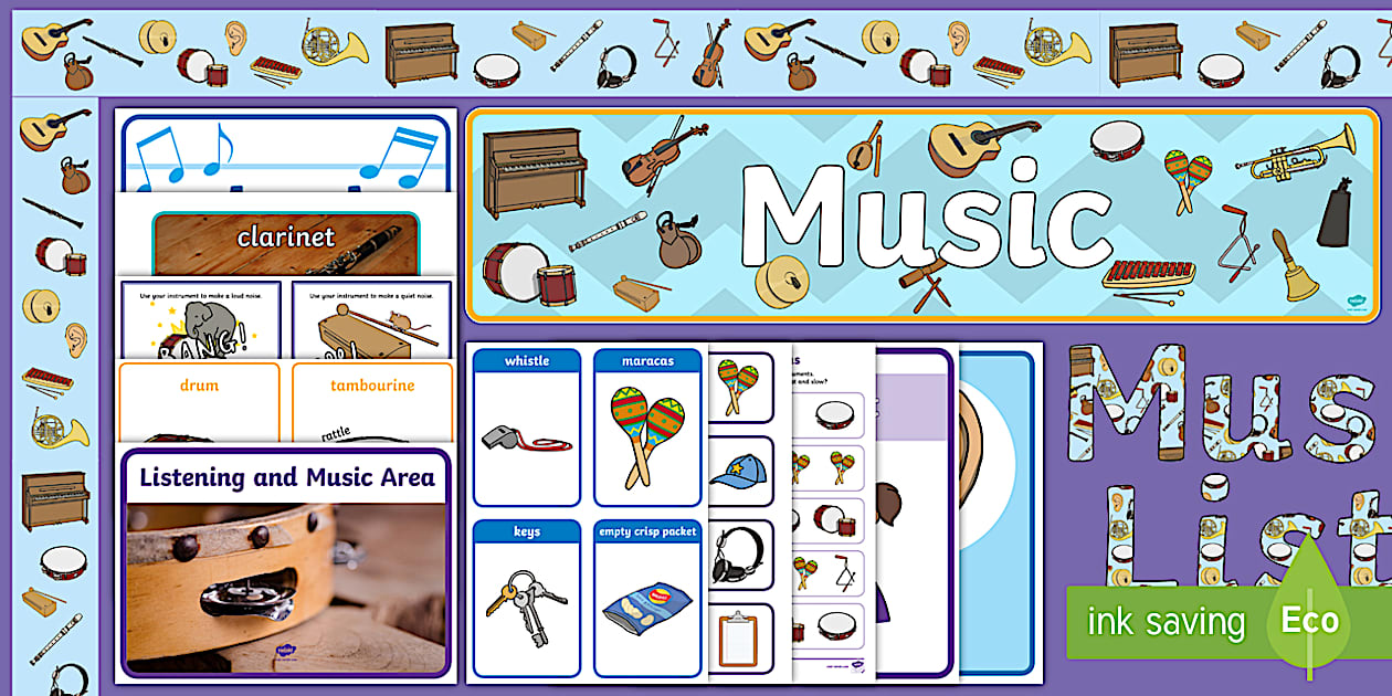 EYFS Music & Listening Area Set Up Pack | Music Wall EYFS