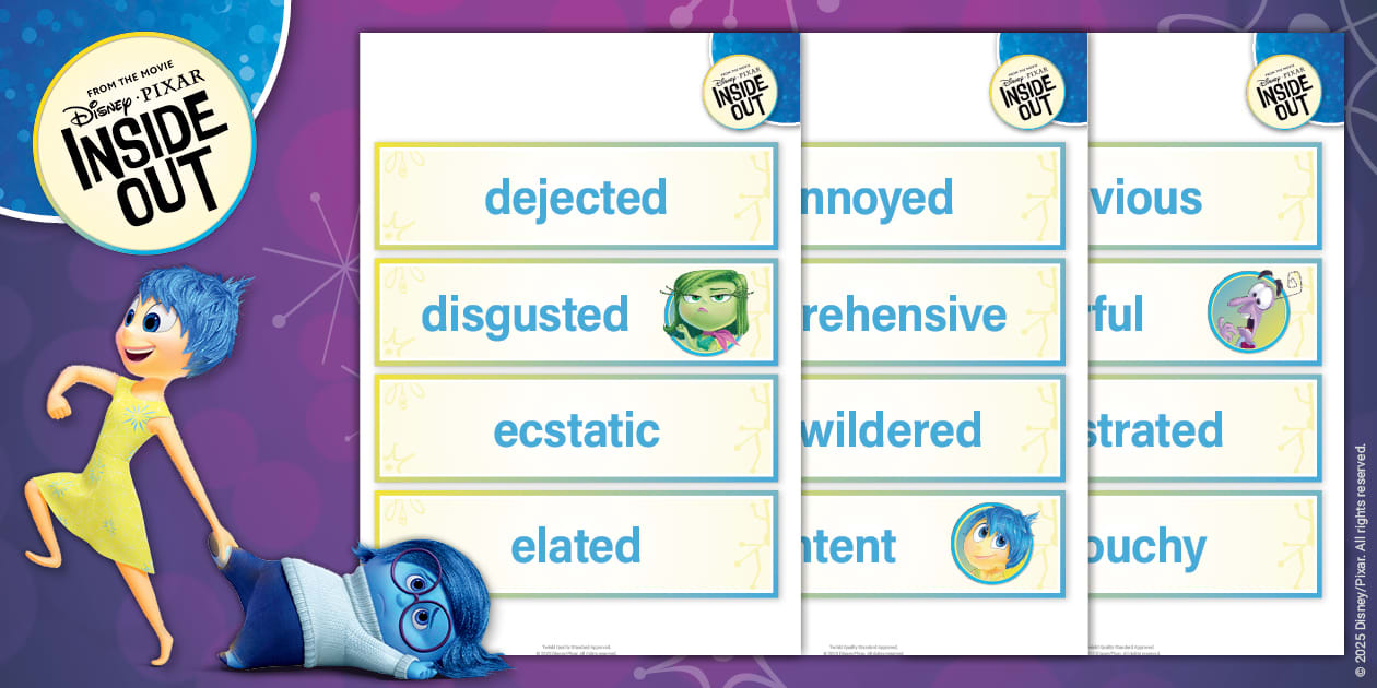 Inside Out: Emotions Word Cards [Ages 7-11]