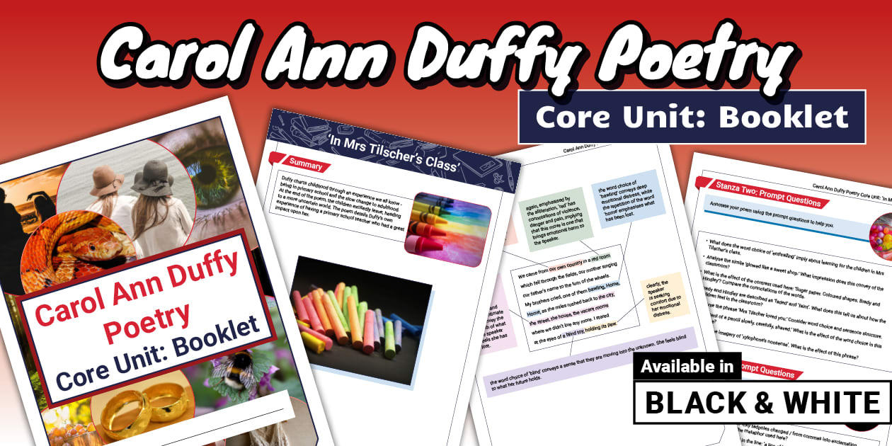 Carol Ann Duffy Poetry Core Unit: Booklet
