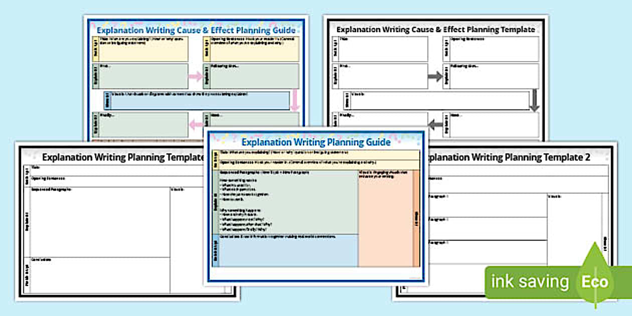 Level 4 Explanation Writing: Planning Templates - Twinkl