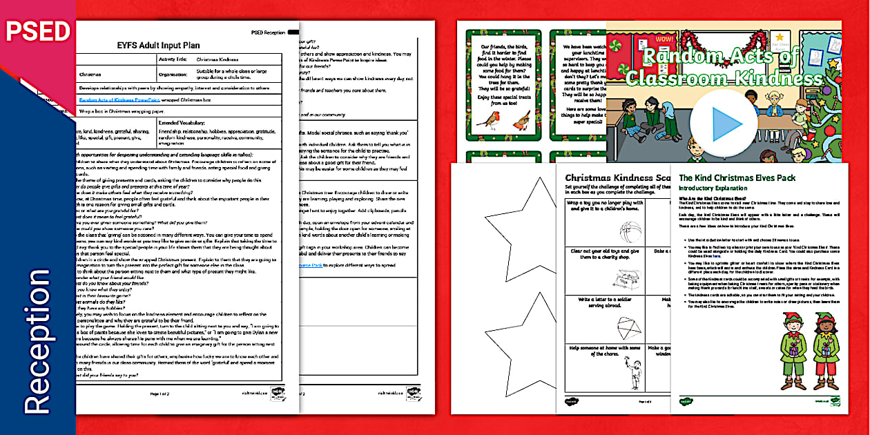 EYFS Christmas Kindness Adult Input Plan and Resource Pack