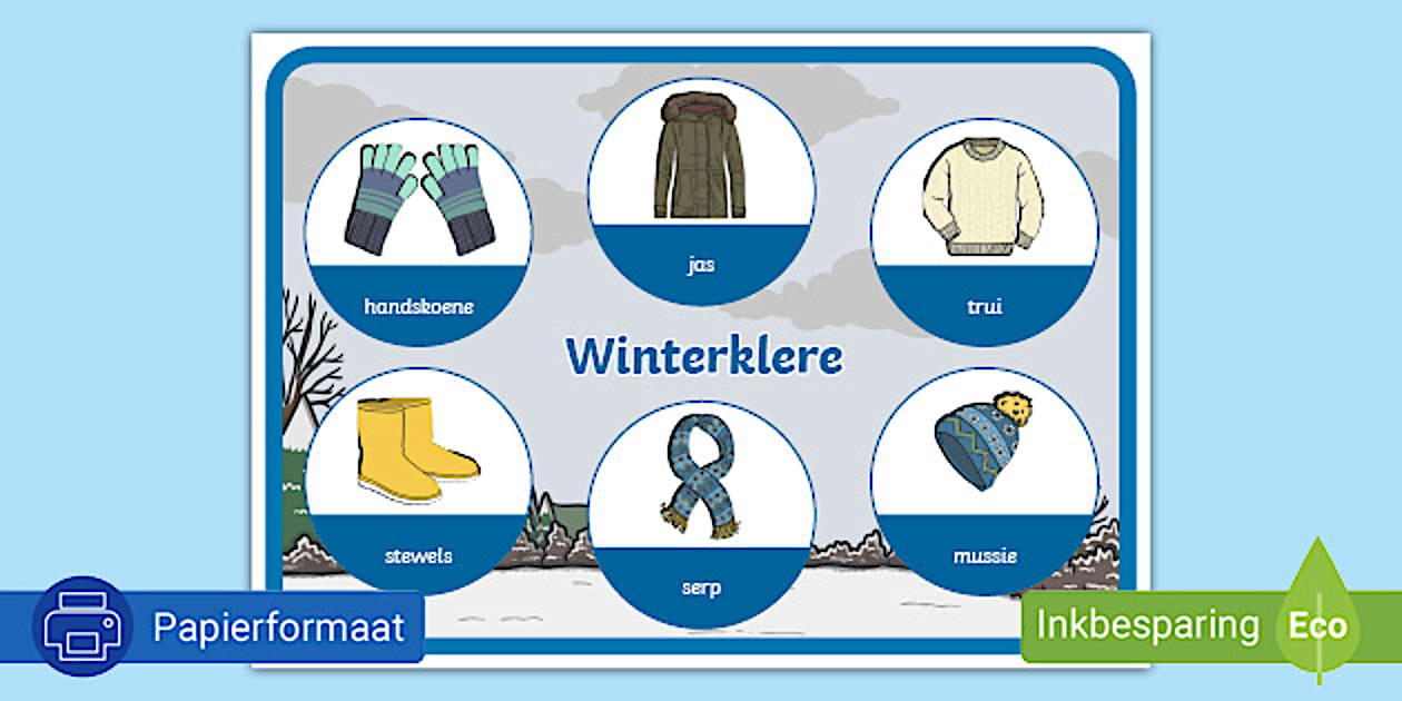 Winterklere Plakkaat (teacher made) - Twinkl