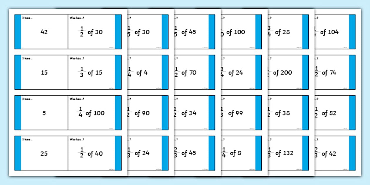Fractions Of a Number Loop Cards (Teacher-Made) - Twinkl