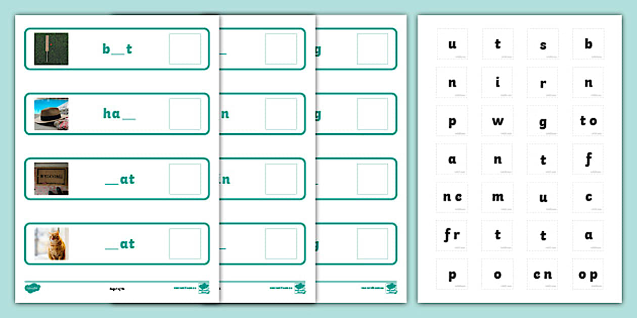 Rhyming Spelling Matching: Words and Photos (teacher made)