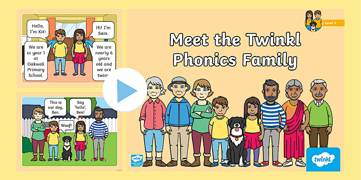 Meet the Twinkl Phonics Family Level 5 PowerPoint - Twinkl