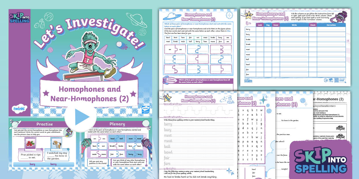 Autumn 1 - Week 6: Homophones and Near-Homophones (2)