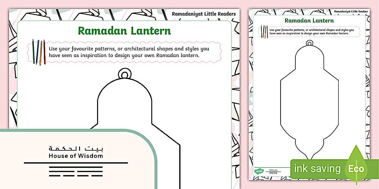 FREE! - Ramadaniyat Little Readers Design your own Ramadan Lantern