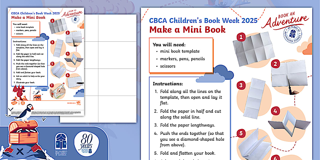 CBCA Book Week 2025 Make a Mini Book Activity - EYLF