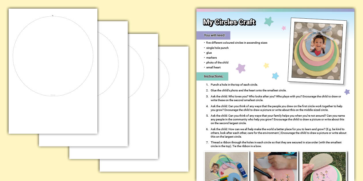 My Circles Craft (teacher made) - Twinkl