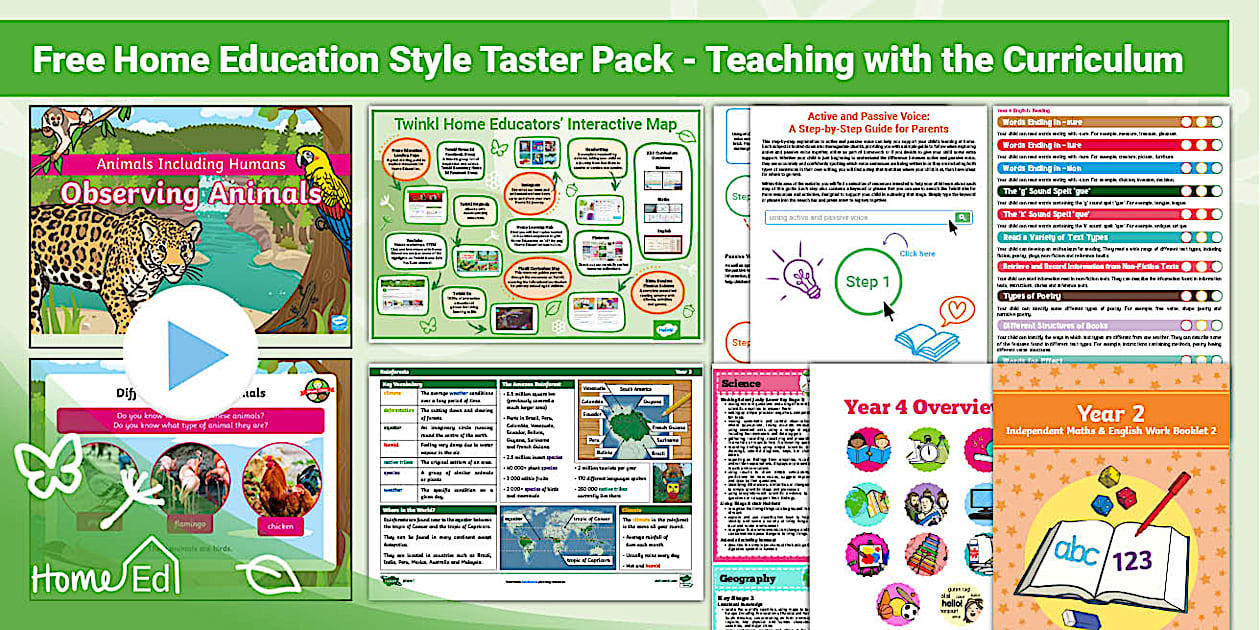 Home Education Style Taster Pack - Curriculum-based - Twinkl