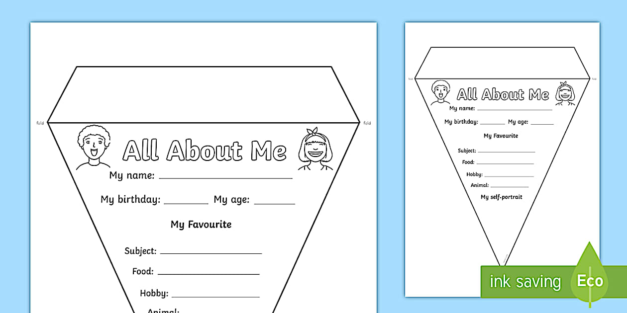 Editable All About Me Display Bunting (teacher made)