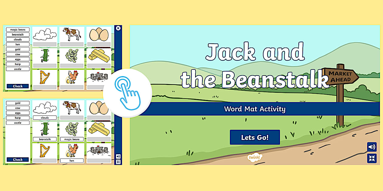 Interactive Jack and the Beanstalk Word Mat | Twinkl Go!