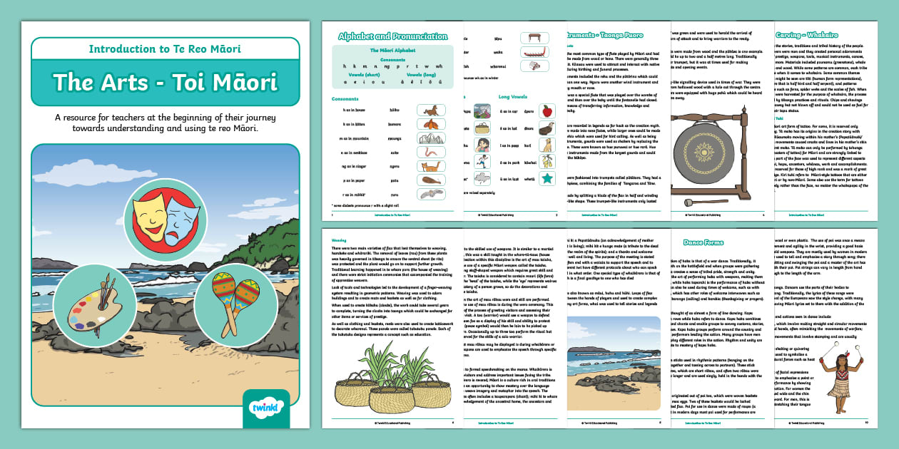Introduction to Te Reo Māori: The Arts Booklet