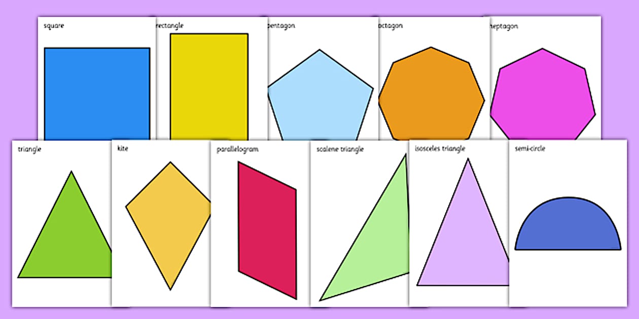 2D Shapes Cut-Outs | 2D Shapes Posters | Images - Twinkl