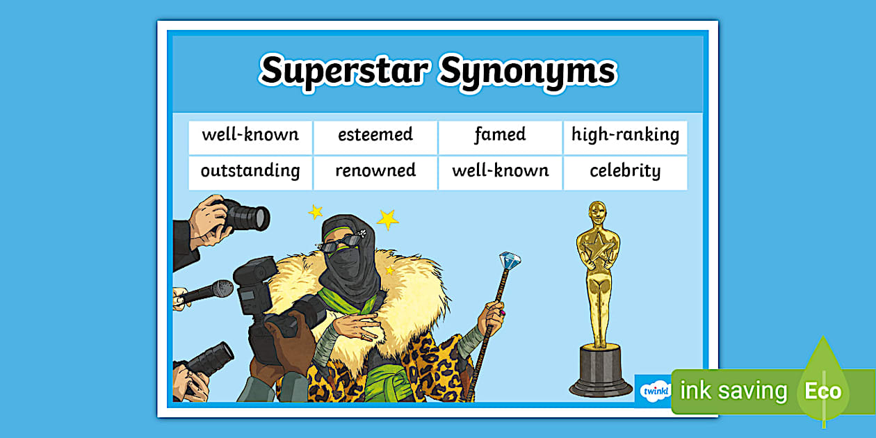 Superstar Synonyms Word Mat (teacher made) - Twinkl