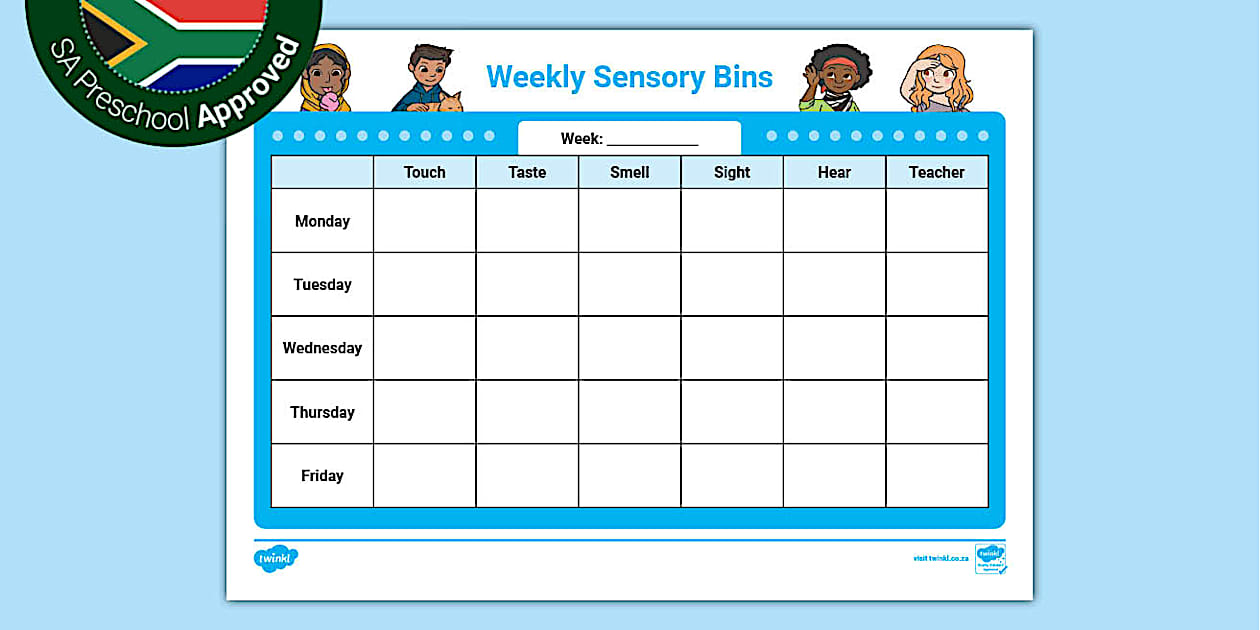 Preschool: Sensory- Weekly Sensory Bins (teacher made)