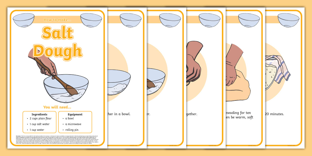 Easy Salt Dough Recipe - A4 Display Posters - Twinkl