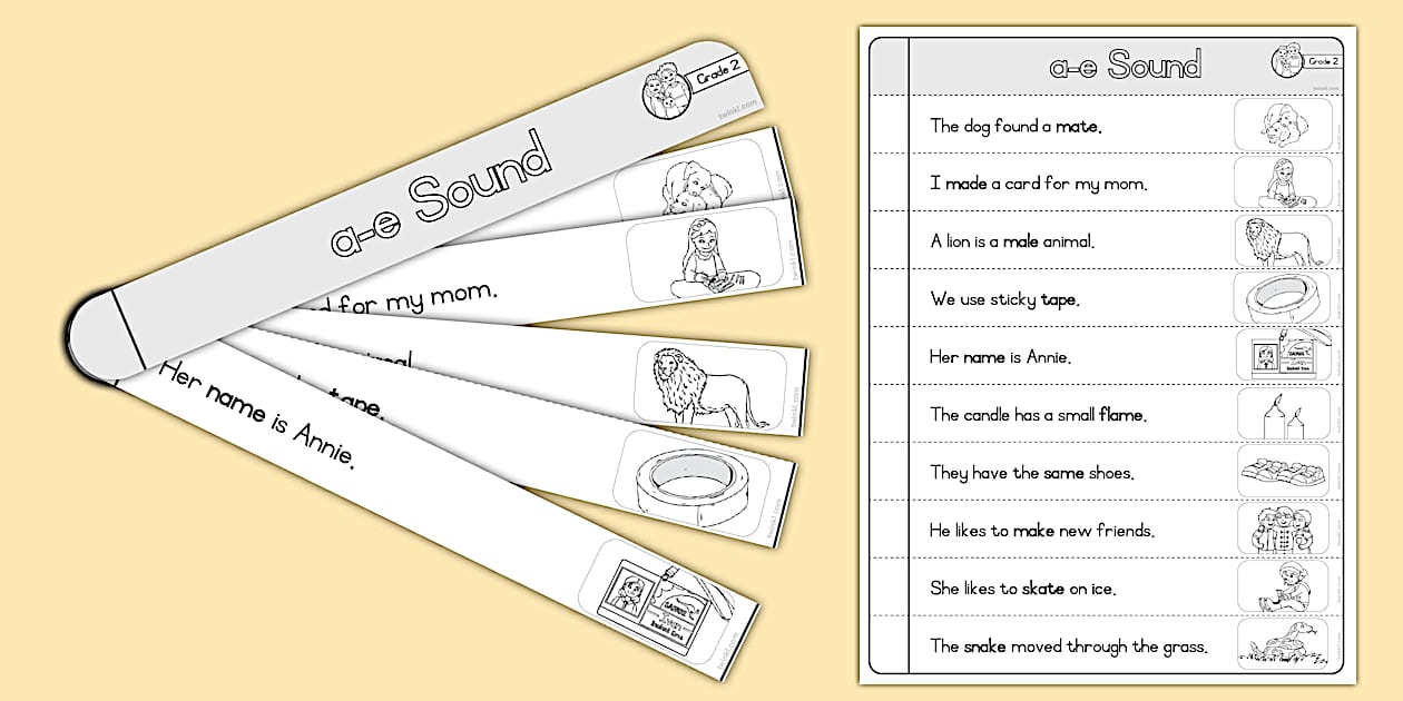 These wonderful Phonics reading strips for the sound 'a-e' are a great
