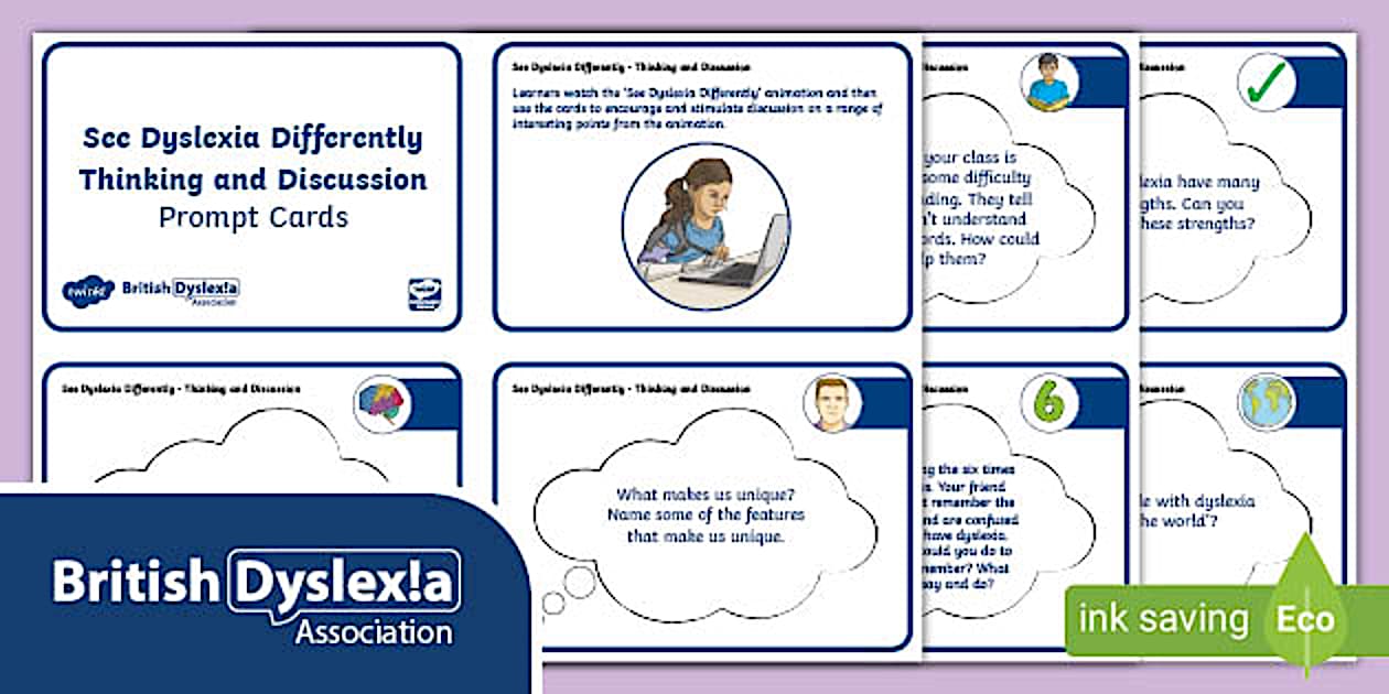 FREE! - KS2 Seeing Dyslexia Differently: Discussion & Thinking Cards