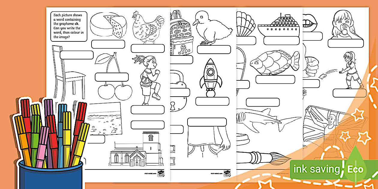 Phonics Colouring Sheets (teacher made) - Twinkl