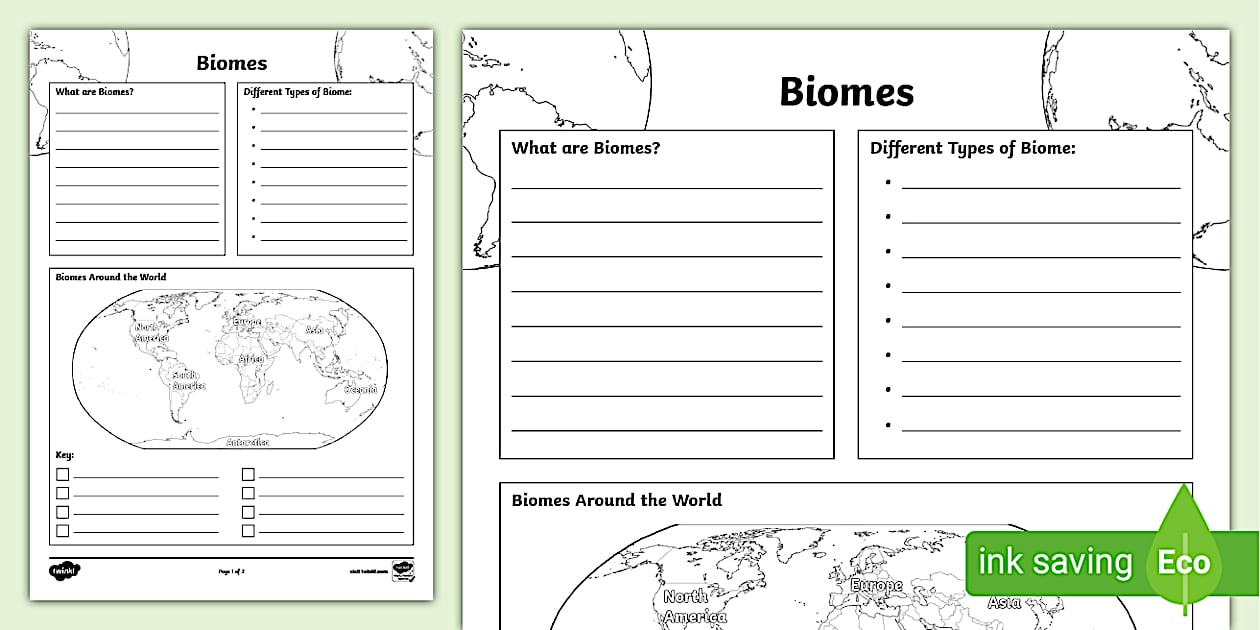 Biome Fact File Template - Twinkl