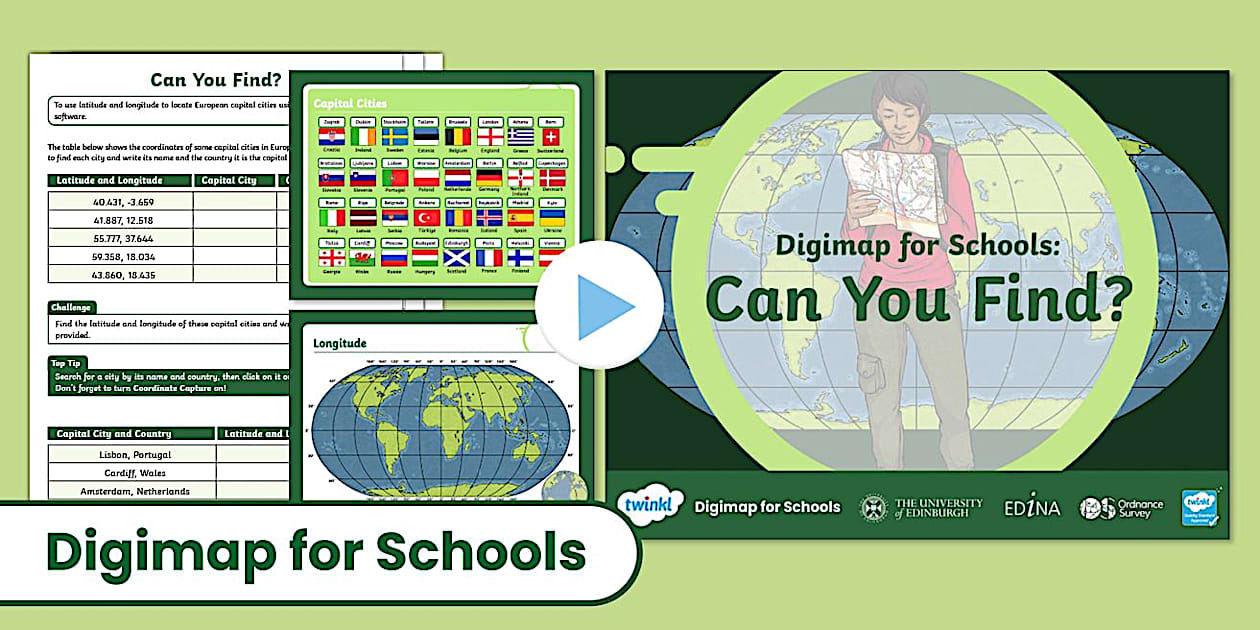 FREE! - KS2 Digital Mapping using Digimap for Schools: Can You Find?