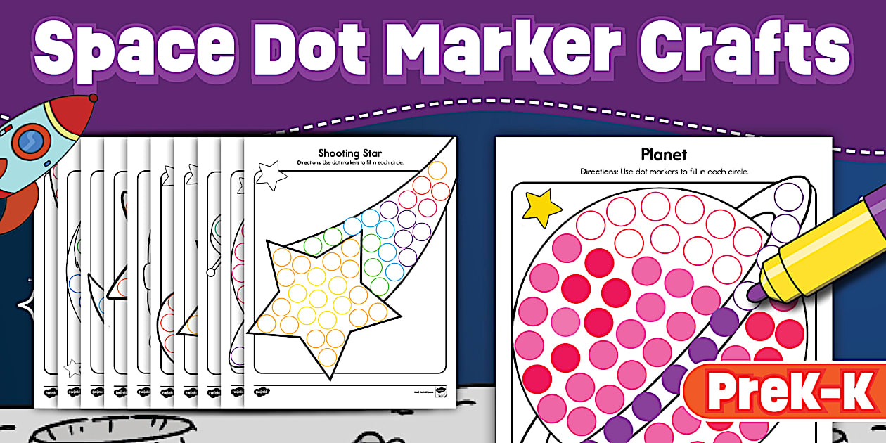 Space Dot Marker Crafts
