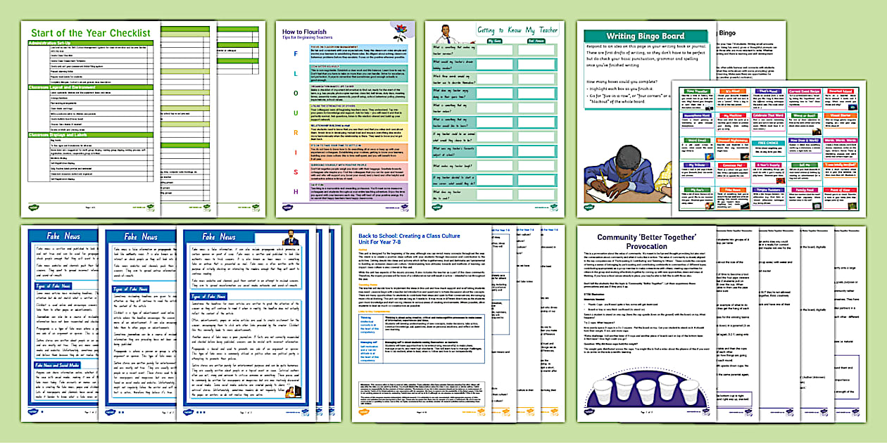 Beginning Teacher Starter Pack - Years 7-8 (teacher made)