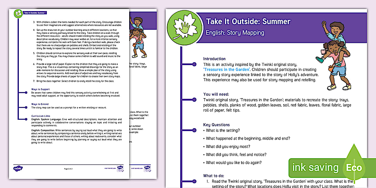 KS1 Take It Outside: Summer Story Mapping Activity - Twinkl