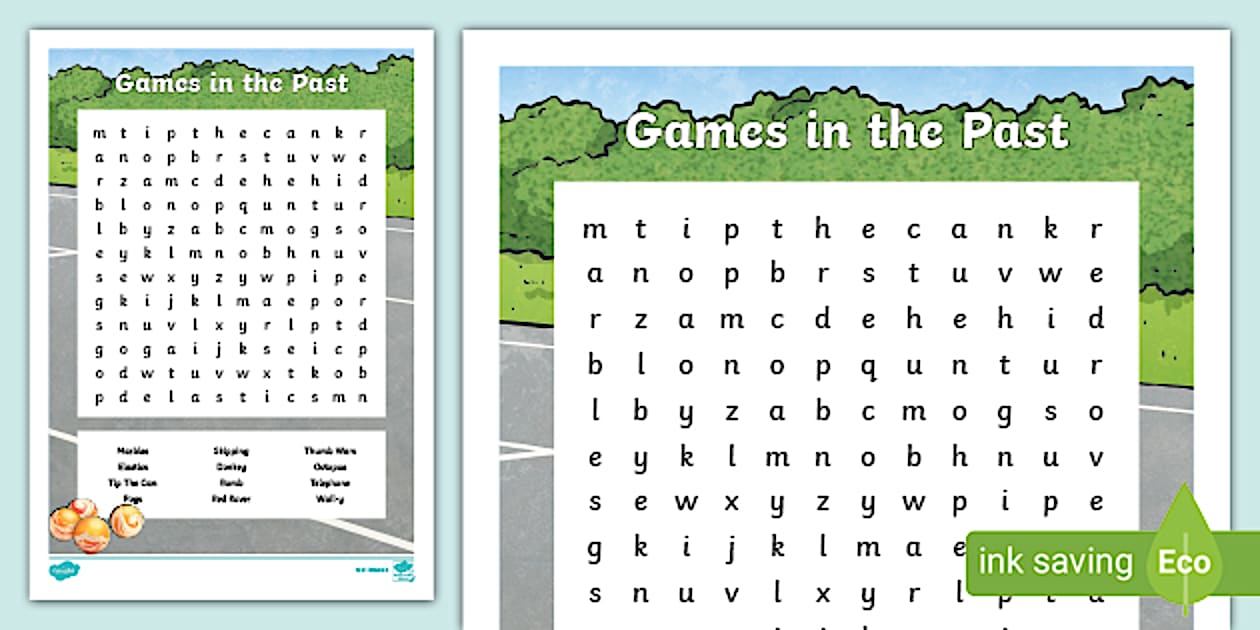 Games in the Past Word Search (Teacher-Made) - Twinkl