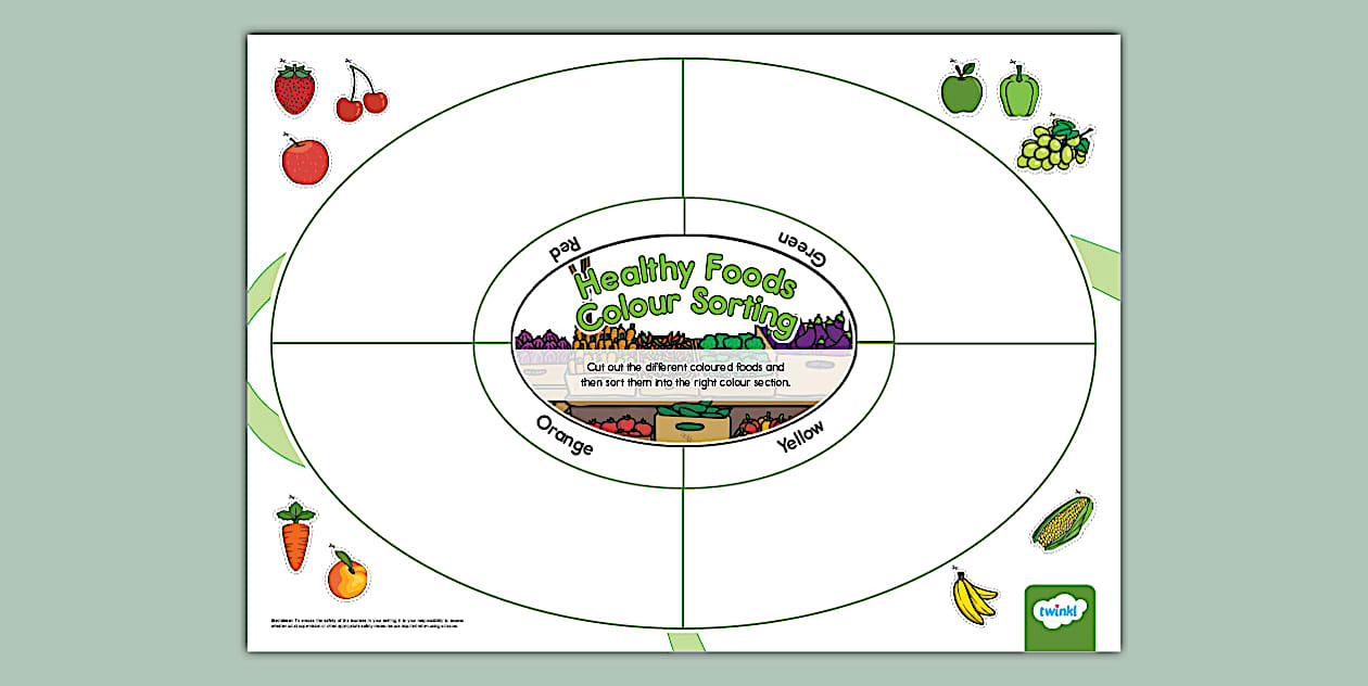 Food Colour Sorting Around The Table Twinkl (teacher made)