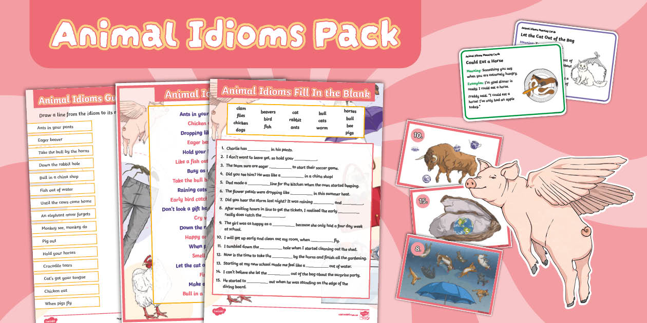 Animal Idioms Pack for Language Learning