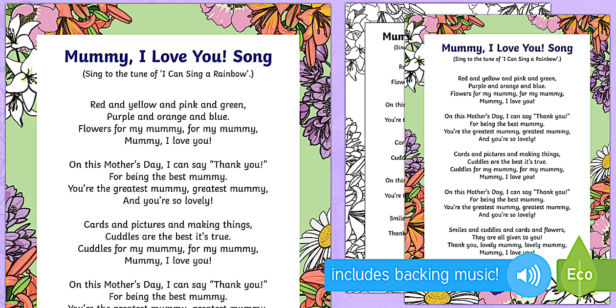 Mummy, I Love You Song for Mother's Day - Twinkl