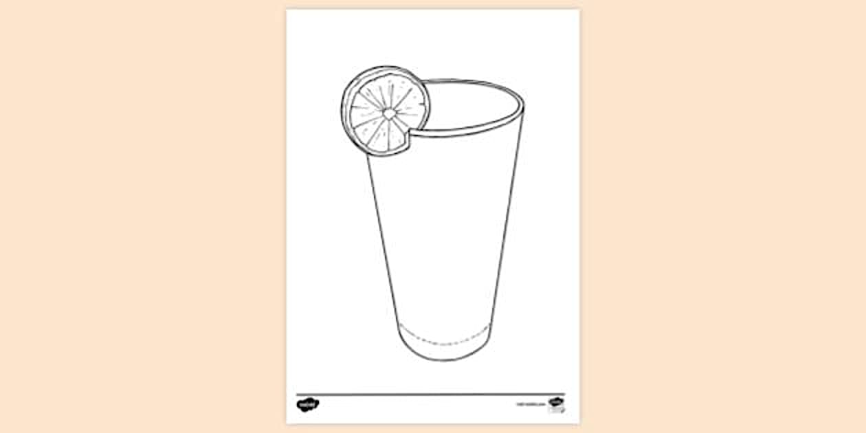 Mango And Orange Smoothie Colouring Sheet (teacher made)