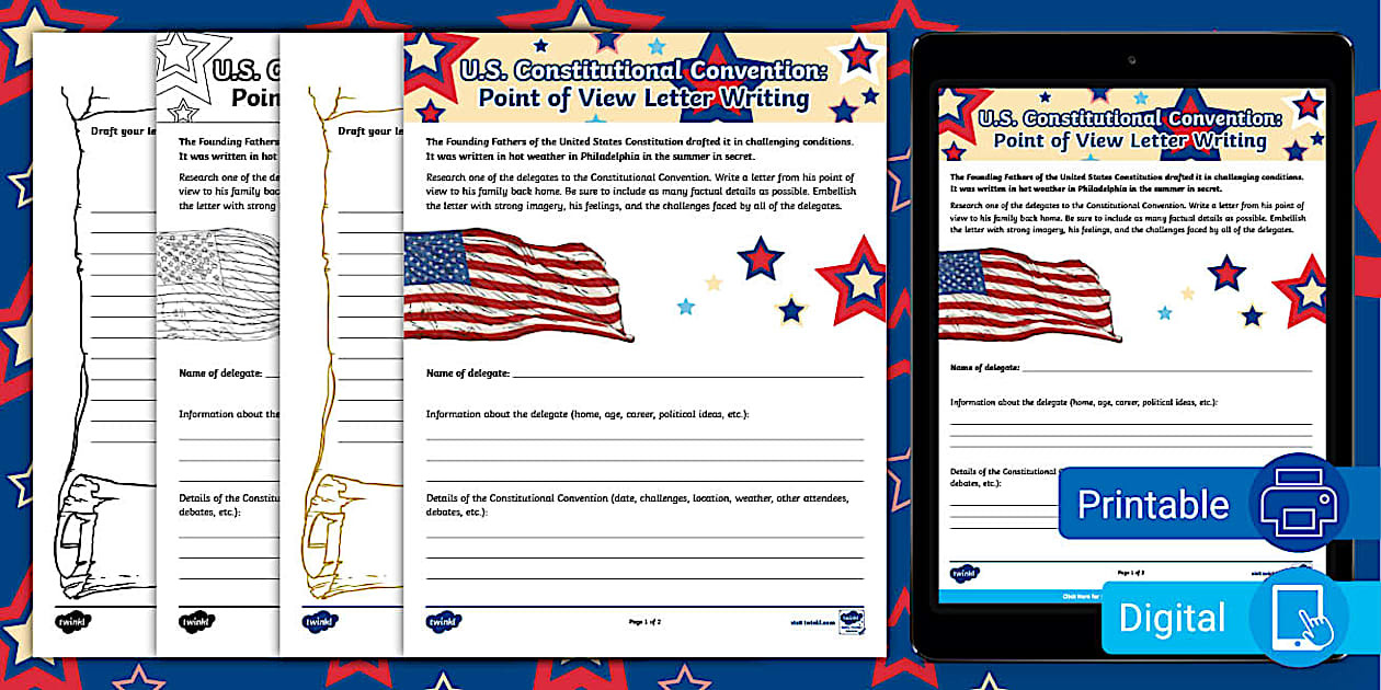 U.S. Constitutional Convention Point of View Letter Writing