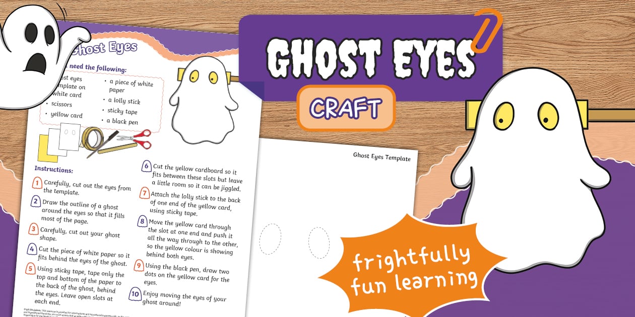 Halloween Ghost Eyes Craft Activity