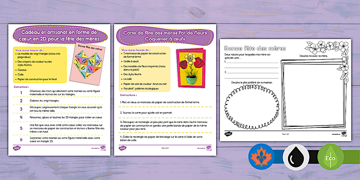 Mother's Day Primary Gift Pack French (teacher made)