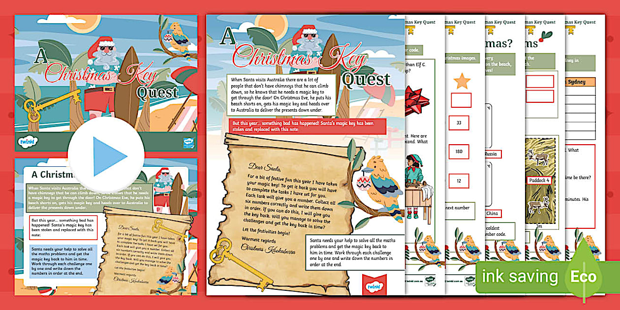 A Christmas Key Quest (Teacher-Made) - Twinkl
