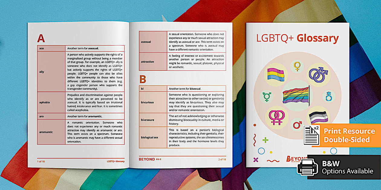 LGBTQ+ Glossary | Secondary RSE | Beyond