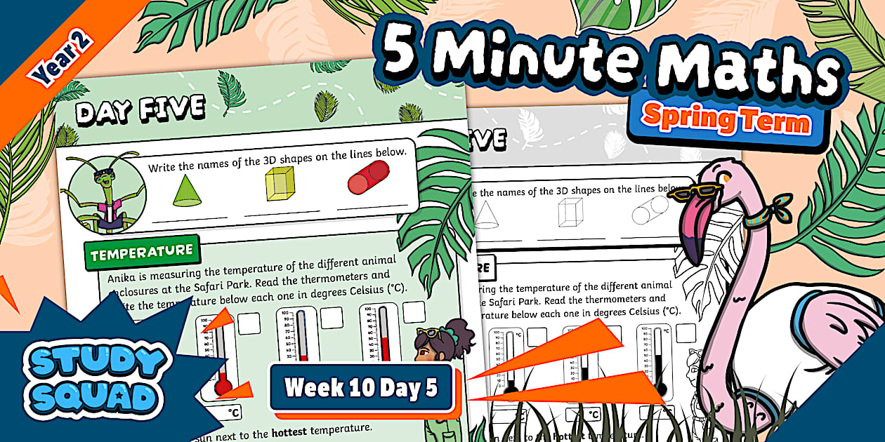 👉 Study Squad 5 Minute Maths - Year 2 Spring - Week 10 Day 5
