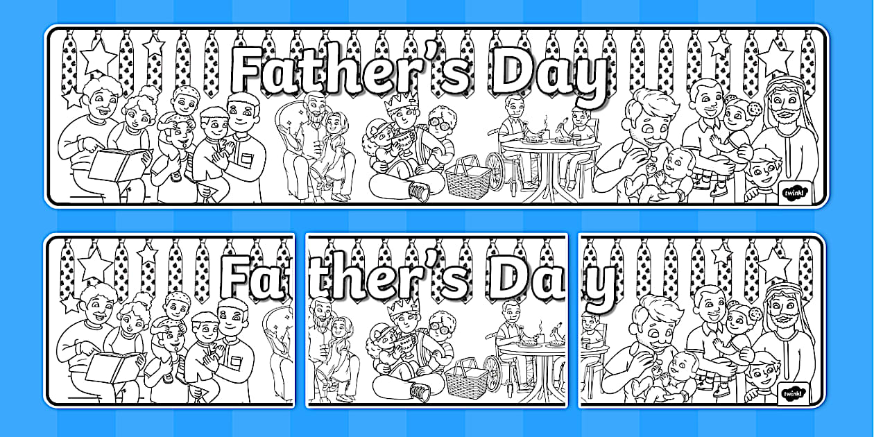 Father's Day Colouring Display Banner