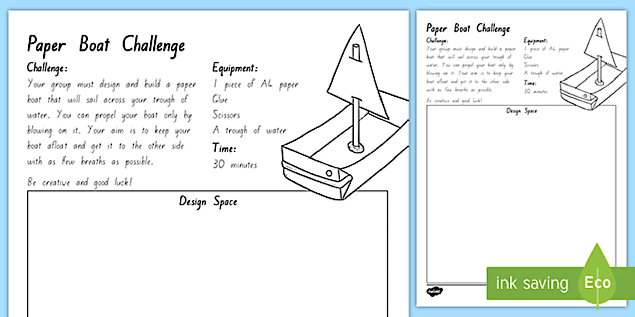 STEAM Paper Boat Challenge