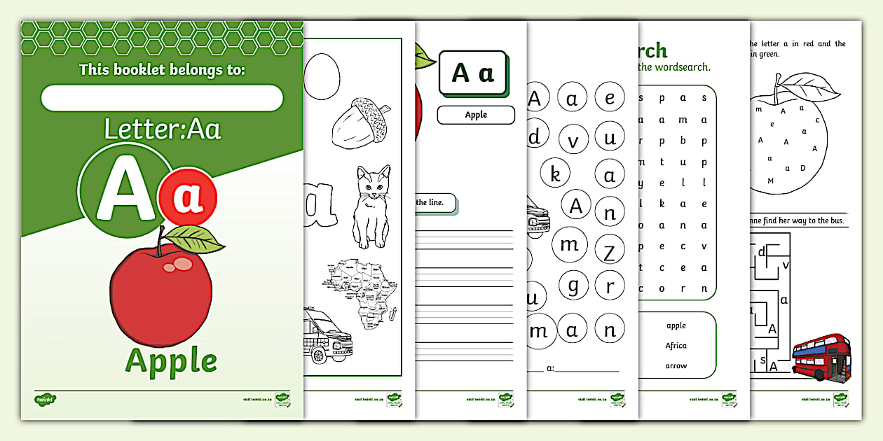 Let's Look at the Letter A - Booklet (Hecho por educadores)