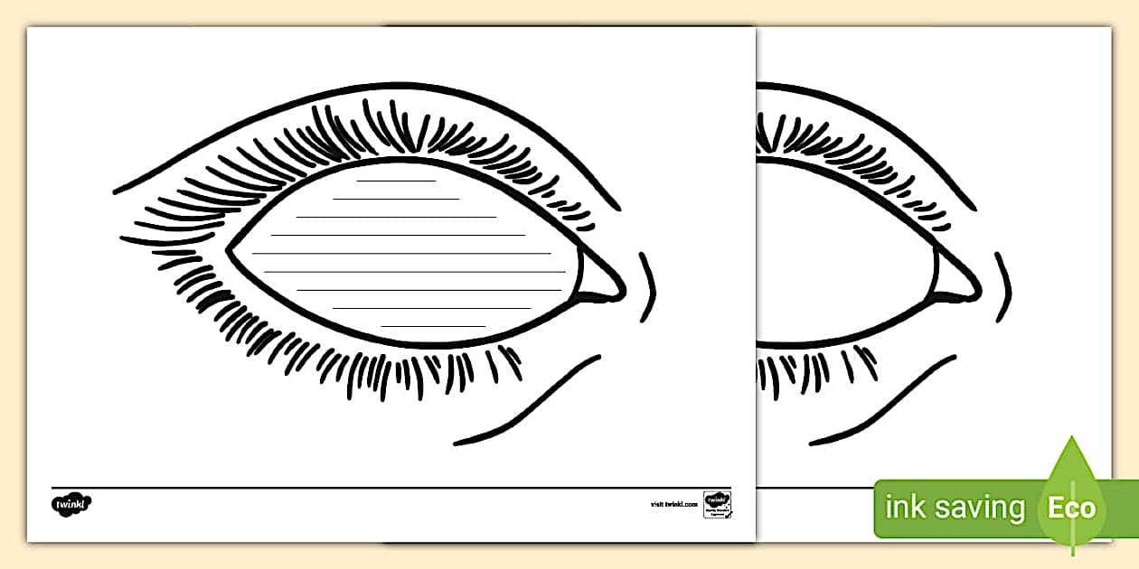 Eye Writing Template (teacher made) - Twinkl