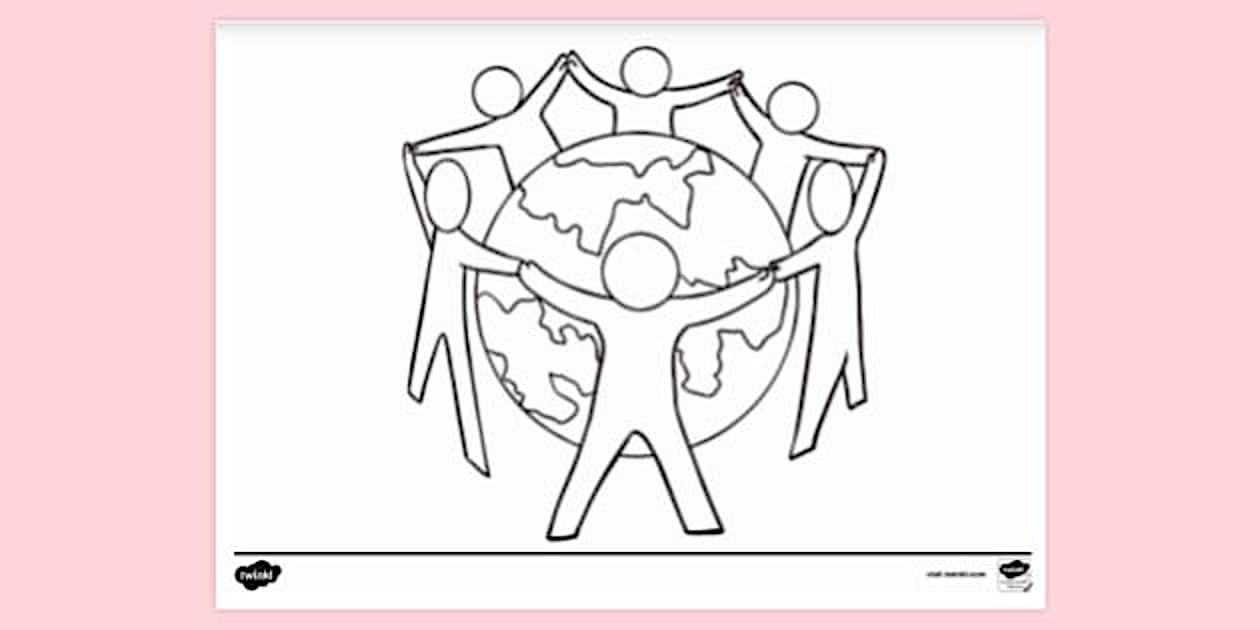 World Colouring Sheet | Colouring Sheets (Teacher-Made)